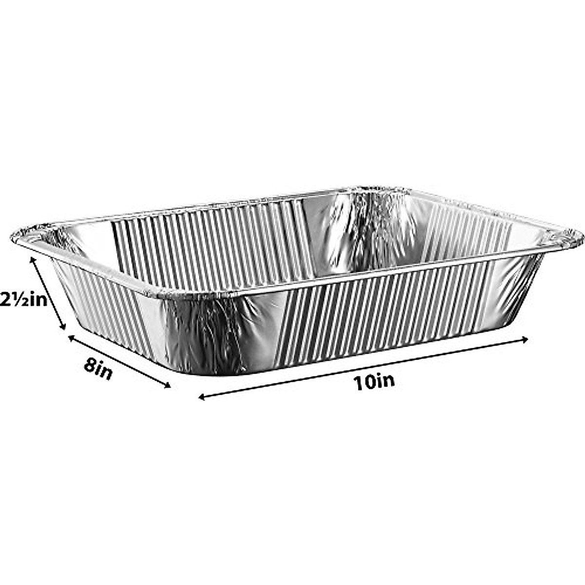 [30 Pack - 9"x13" Combo] Basix Disposable Aluminum Foil Meal Prep Cookware Half Size Containers With Foil Lids, Oven, Toaster, Grill, Cooking, Roasting, Broiling, Baking, Event, Take Out, Restaurant
