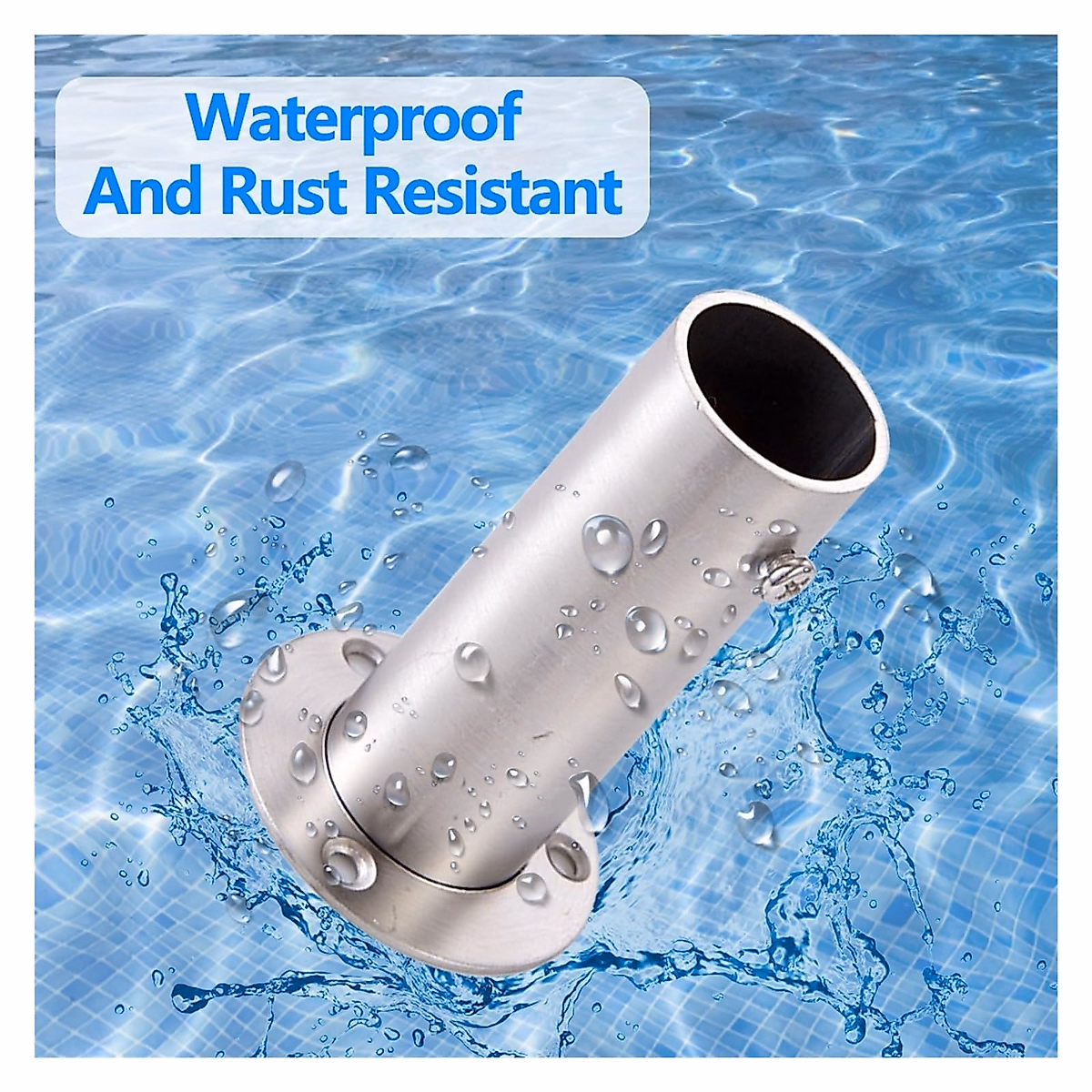 MIUNNG 3pcs Stainless Steel Deck Flanges for Above Ground Pool Ladders and Handrails Closet