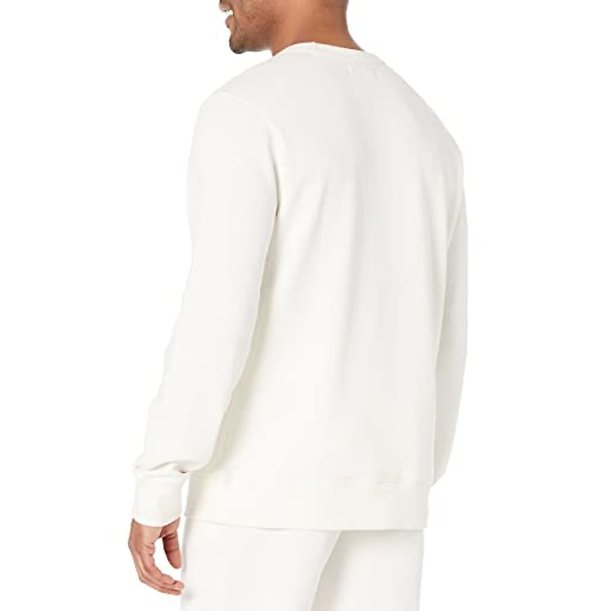 Amazon Essentials men's Crewneck Sweatshirt, Lightweight Long-Sleeve French Terry, Eggshell White, X-Small, (Available in Big & Tall)