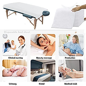 100pcs Disposable Massage Table Sheets, Non-woven Bed Breathable Sheet, 31"*71" Thin Bed Covers for Beauty SPA Salon Hotel Table Cover