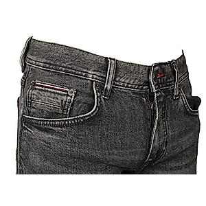 Tommy Hilfiger Men's Jeans Slim fit Stretch Trousers 5 Pockets Article XM0XM01688 Bleecker AG (as1, Waist_Inseam, Numeric_33, Numeric_32, Regular, Regular, 1B2 Agar Black, W 33 / L 32)