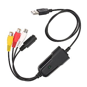 USB 2.0 Audio/Video Converter Capture Video Converter Recorder Analog Video Audio to Digital Format for PC Compatible with Windows 2000/10/8/7/XP/Vista/Mac OS 10.3 and Above