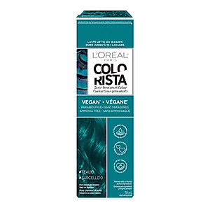 L’Oréal Paris Colorista Semi Permanent Hair Color for Brunettes, Color Depositing Hair Mask Formula, Teal