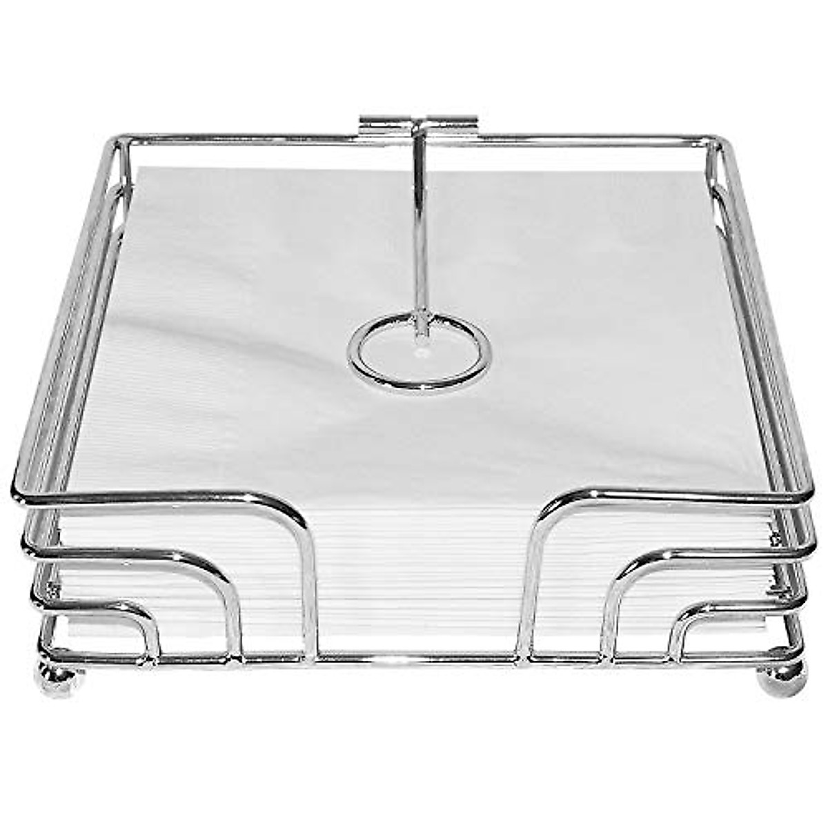 Blue Donuts Wire Collection Napkin Holder – Napkin Holders for Tables, Dining Table Napkin Holders for Kitchen, Flat Napkin Holder, Chrome