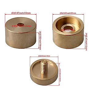 Jiayouy 9Pcs Trumpet Valve Finger Buttons Valve Cap Screw Trumpet Repair Part Golden