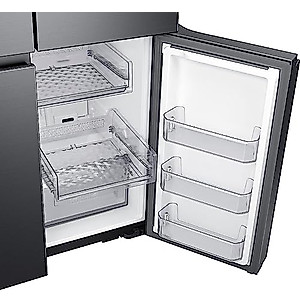 SAMSUNG RF23A9071SG 36 Inch Smart Freestanding Counter Depth 4 Door French Door Refrigerator in Black Stainless Steel