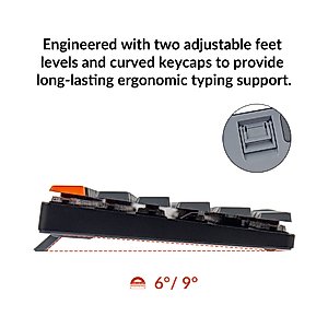 Keychron K1 SE, 87 Keys Ultra-Slim Wireless Bluetooth/USB Wired Mechanical Keyboard with RGB LED Backlit, Hot Swappable Low-Profile Gateron Mechanical Blue Switch Compatible with Mac Windows