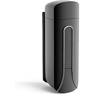 AUMIO Shampoo Dispenser Shampoo and Conditioner Dispenser, Wall Mount Soap Dispenser, 350ml Shampoo Conditioner Body Wash Dispenser ABS Liquid Hotel Home, Black