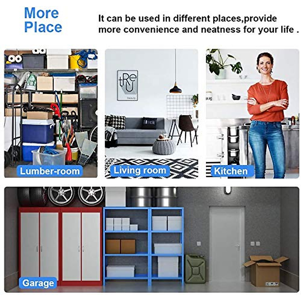 Metal Storage Shelves 5 Tier Wire Shelving Unit,Heavy Duty 5 Shelf Storage Rack,Adjustable NSF Utility Rack Shelf,Steel Organizer for Kitchen Garage Living Room Restaurant,36"L x 14"W x 72"H,Black