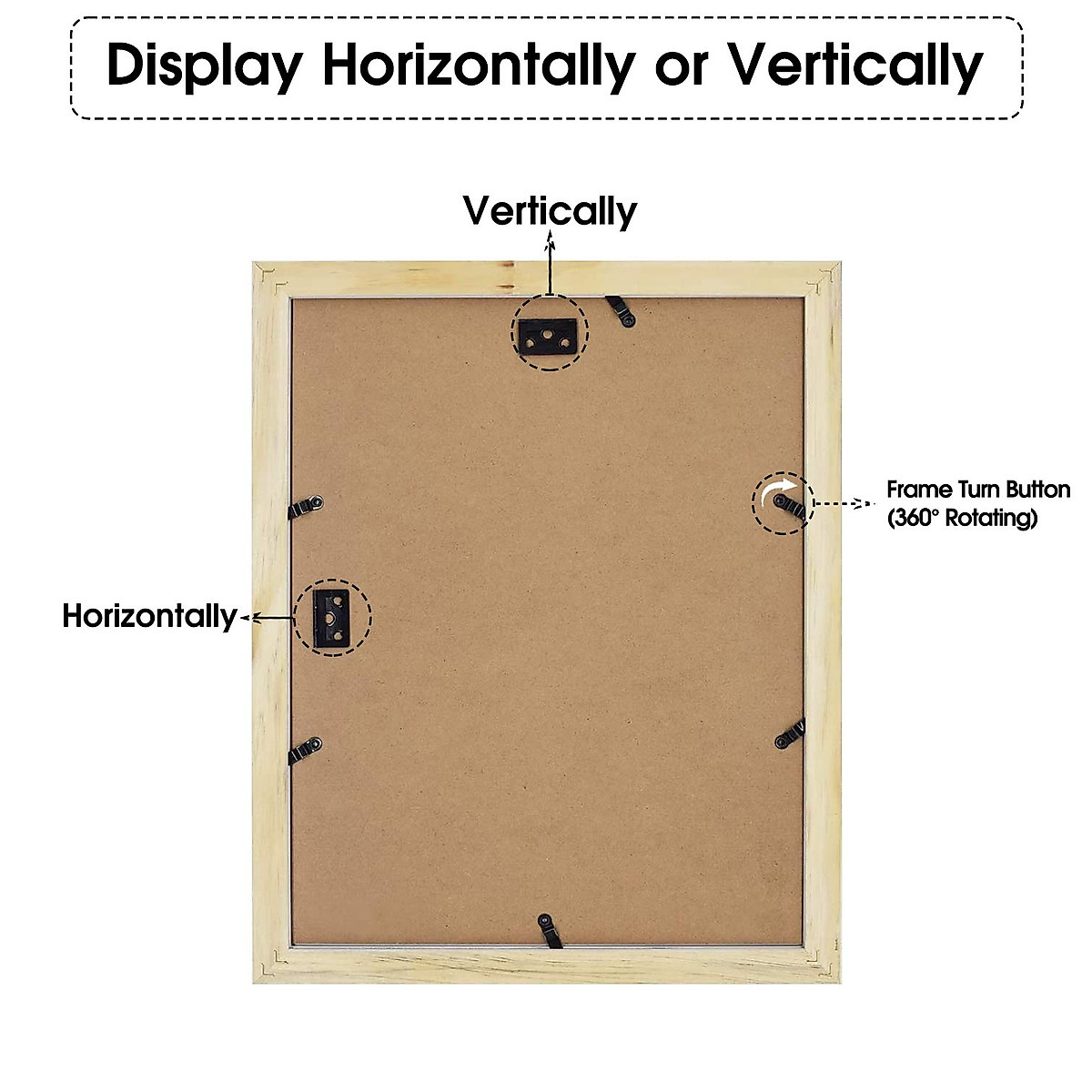 Golden State Art, 11x14 White Photo Wood Collage Frame, for (1) 8x10 with Real Glass and White Mat