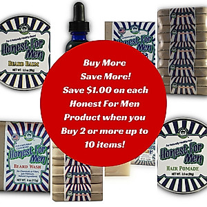 Honest For Men Original Scent Beard Wash 5 Bar Value Pack - 100% All Natural Ingredients - Best Beard Shampoo and Conditioner for a Healthy Beard - Hand Crafted in U.S.A.