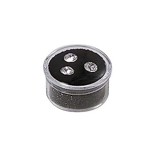 888 Display USA - 50 Black Foam Gem Jars Showcase with Black Stackable Display Tray