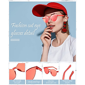 40 Pairs Round Rimless Sunglasses Colored Glasses Colorful Transparent Glasses Candy Color Tinted Eyewear Party Sunglasses