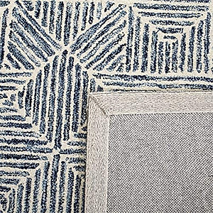 SAFAVIEH Abstract Collection 8' x 10' Blue ABT763M Handmade Premium Wool Area Rug
