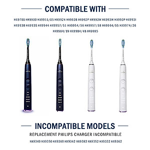 Adeglas for Philips Toothbrush for Philips Sonicare Diamond Clean Toothbrush HX99 Charger Compatible with HX9901 HX9903 HX9924 HX9954 HX9957 HX9984 HX992W HX993B