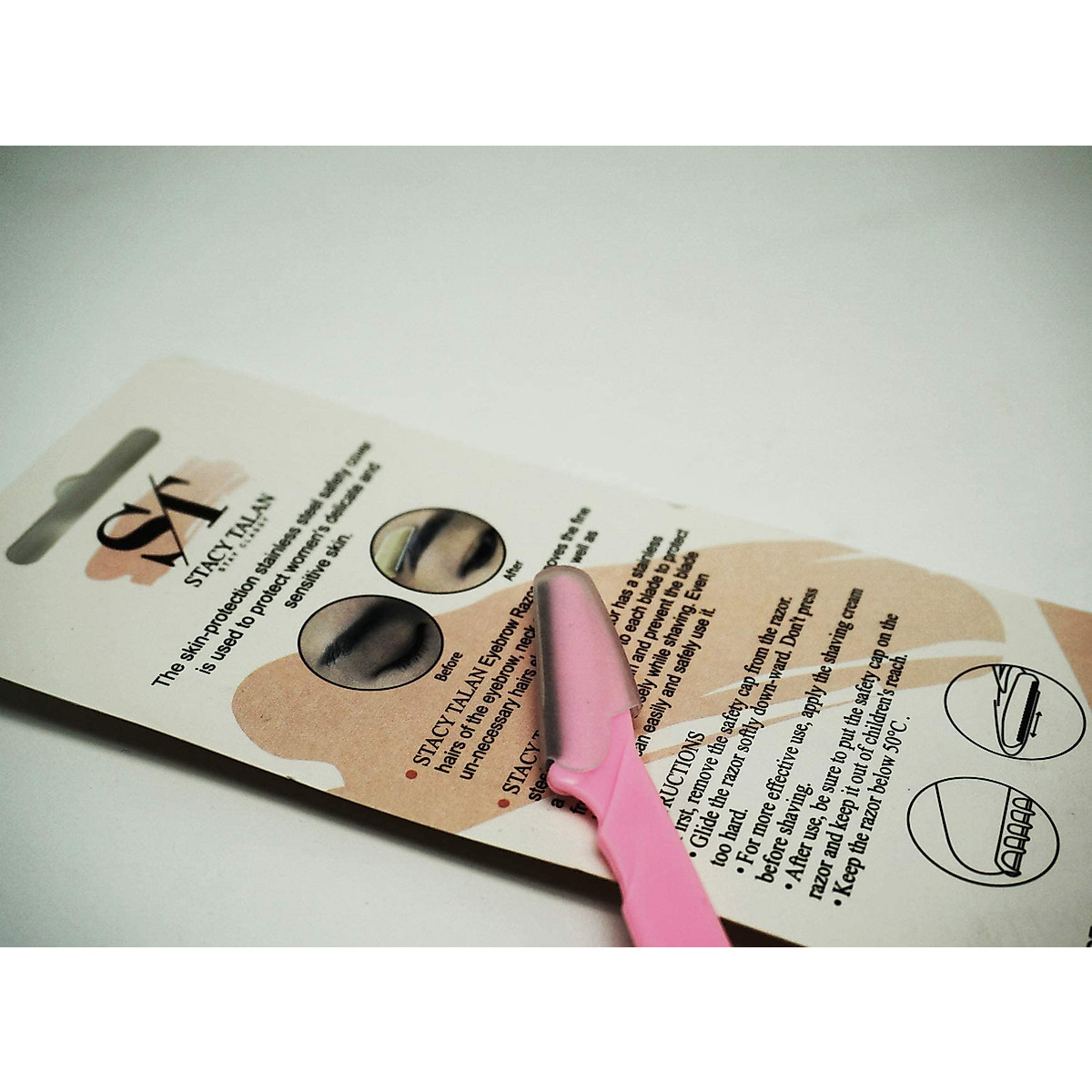 Stacy Talan Eyebrow Razor 18 Pcs Facial Shaver Multipurpose Exfoliating Darmaplane Tool with Precision Cover for Women 6 Packs