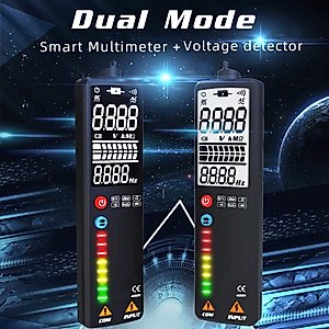 Digital Multimeter Dual Mode LCD Non Contact Voltage Detector 2000 Digits AC/DC 400V Auto Range Voltage Resistance Frequency Tester Electrical Tester Meter