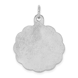 IceCarats 925 Sterling Silver 25th Anniversary Disc Necklace Charm Pendant Only