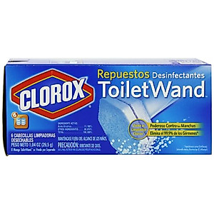Clorox Toilet Wand Refills, Loaded with Cleaner, 6 Disposable Heads