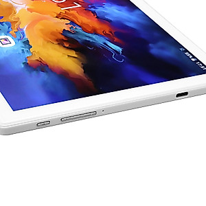10.1in 2 in 1 Tablet, 12GB RAM 256GB ROM, 5G Dual WiFi, Octa Core Processor, Detachable Keyboard, 10.1 inch IPS Display with RGB Keyboard Stylus Support for 11.0 (White)