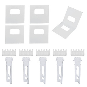 Vertical Blinds Repair Kit ZZLZX 10 PCS Gear Comb and 10 PCS Stem and 20PCS Vertical Blinds Tabs for Vanes Carrier of 3-1/2" Vertical Blinds