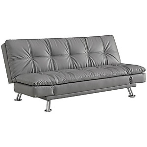 Coaster Home Furnishings Dilleston Tufted Back Upholstered Sofa Bed Grey