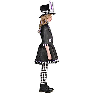 Amscan Girl's Dark Mad Hatter Costume | X-Large (14-16) | 1 Pc