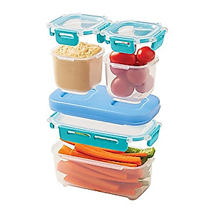 Rubbermaid LunchBlox Leak-Proof Snack Pack Lunch Containers, Blue