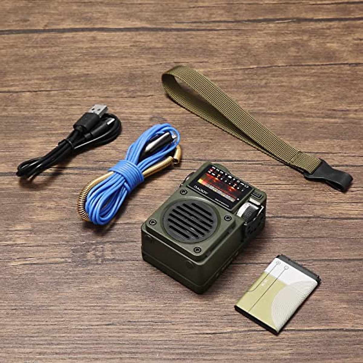 Raddy RF750 Portable Shortwave Radio AM/FM/SW/WB Receiver with Bluetooth and NOAA Alerts - Pocket Retro Mini Radio Rechargeable, w/ 9.85 Ft Wire Antenna