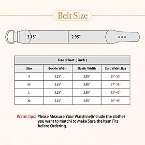 VOCHIC PU Leather Elastic Wide Belt for Women Ladies Dress Stretch Thick Waist Belts