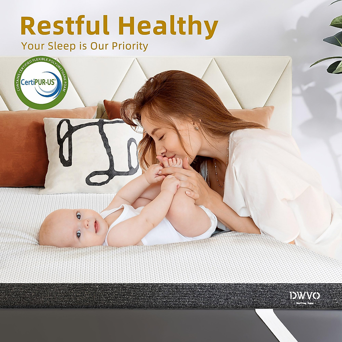 YITAHOME Queen Size Mattress Topper 3 Inch Cooling Memory Foam Bed Topper with High Density Soft Foam-Relieve Back Pain, Foam Mattress Pad with Removable Cover