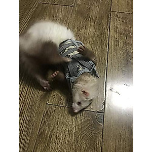 Ferret Clothes Small Animals Harness Military Style Adjustable Shoulder Straps Soft Mesh Comfort Durable Nylon Padded Vest Ferret Guinea Pig Hamster Bunny Kitten Puppy Small Pet Clothes Accessory