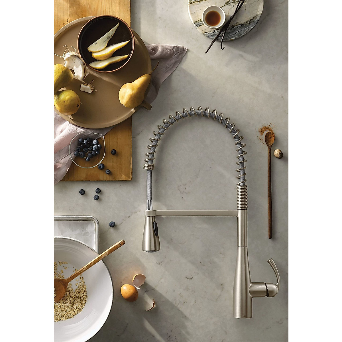 Moen 87814SRS Essie One-Handle High Arc Pulldown Kitchen Faucet, Spot Resist Stainless