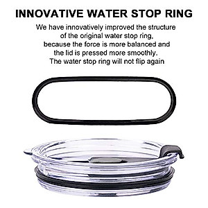 30 oz Tumbler Lids, Fits for 30Oz YETI Rambler, Ozark Trail and More, Koodee 2 Pack Spill-proof Lids,Covers for 30 Ounce Tumbler,Cup (Black)