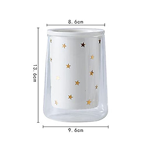 OUSIKA Utensil Caddy Chopsticks CageHousehold Ceramic Cutlery Storage Box， Kitchen Shelf Glass Drain Rack， Kitchen Accessories Drainage Pen Holder Shelves