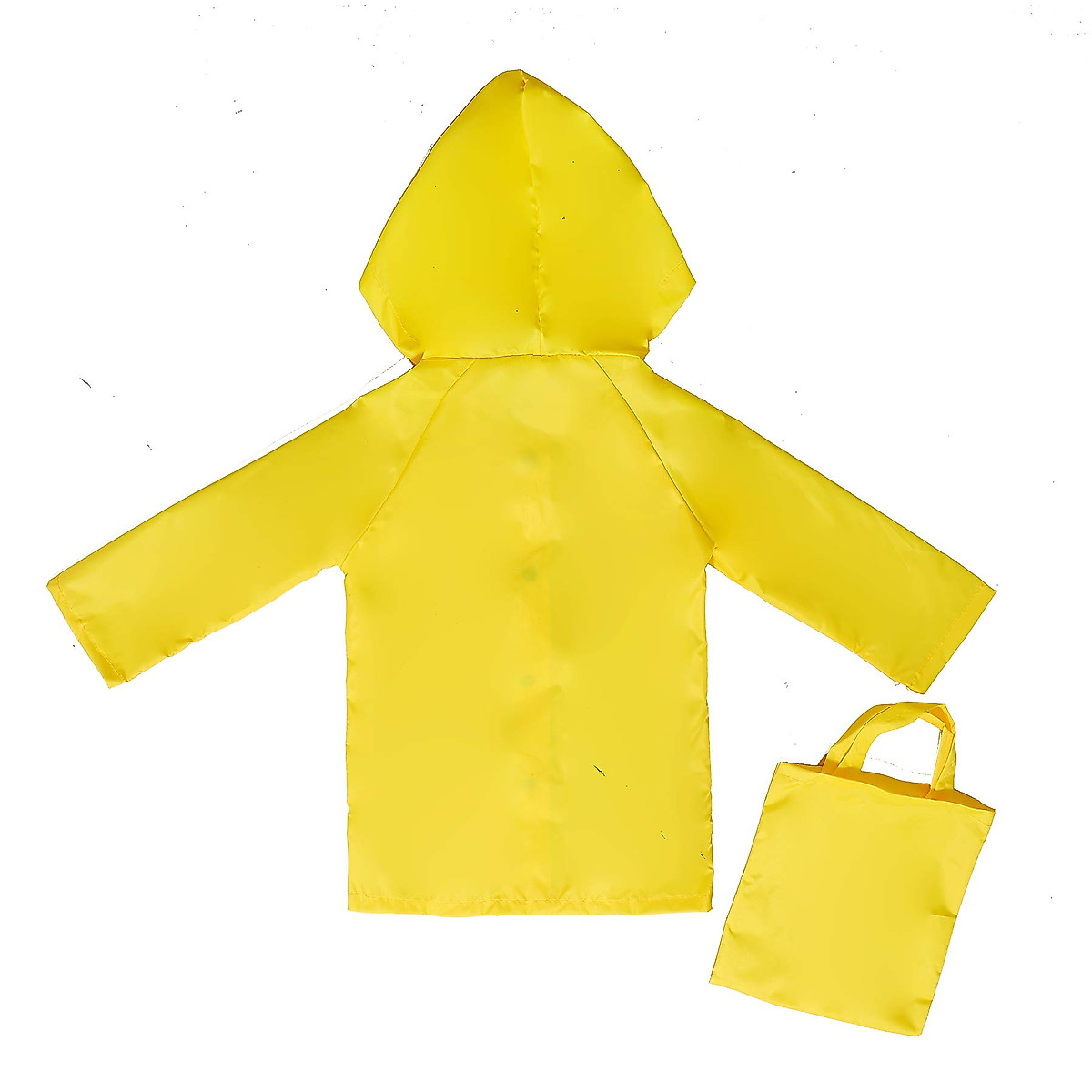 Yiluweinir Age 3-12T Boys Yellow Rain Jacket Kids Hooded Button Down Jacket Raincoat Girls Outdoor Rainwear M