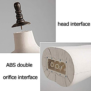 Tailors Dummy Mannequin Torso Adjustable Height with Universal Casters |for Male Shirt Form Display Dressmakers Dummy