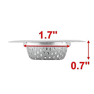 uxcell Bath Shower Sink Basin Net Strainer Drain Drainer Stopper 73mm Dia 2pcs