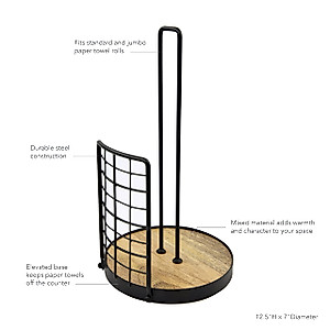 Spectrum Madison Paper Towel Holder for Storage and Dispensing Paper Towels, Perfect for Kitchen Counter, Bathroom Counter, Craft Room, Dining Room Table