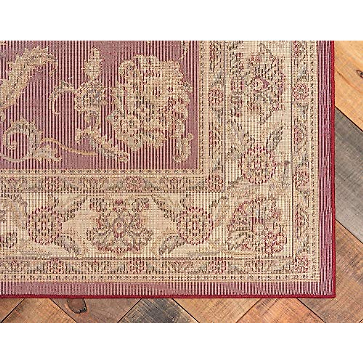 Unique Loom Voyage Collection Traditional Oriental Classic Intricate Design Area Rug (3' 3 x 5' 3 Rectangular, Red/Tan)