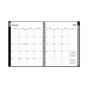 Blue Sky 2024 Weekly and Monthly Planner, January - December, 8” x 10.875”, Flexible Cover, Wirebound, Dainian (142998-24)