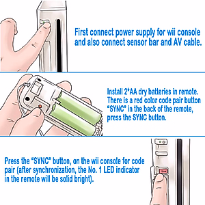 Wii Remote Controller, 2 Packs Upgrade Wii Wireless Controller Compatible with Wii Wii U Console(Pink and Blue)
