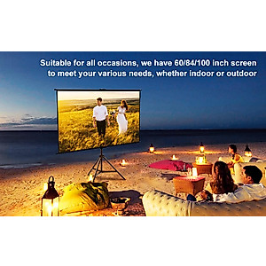 Small Portable Projector Screen Tripod Stand lejiada Mobile Projection Screen, Lightweight Carry & Easy Adjustablle for Schools Meeting Conference Indoor Outdoor Use,