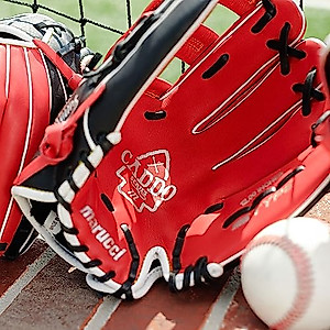 MARUCCI Caddo Series V2 Baseball Glove, 11.00" Single Post, Right Hand Throw, RED/Black