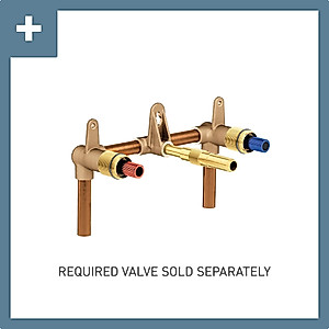 Moen Voss Brushed Nickel Two-Handle Wall Mount Bathroom Faucet Trim Kit, Valve Required, T6906BN