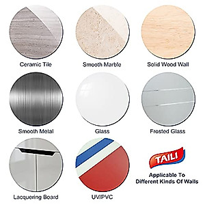 TAILI Suction Cup Paper Towel Holder Under Cabinet, No Drilling Plastic Paper Towel Rack for Kitchen, Reusable Paper Towel Hanger, Wall Mount Paper Towel Holder White