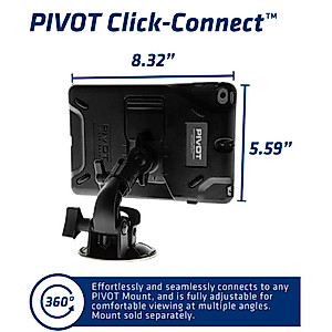 PIVOT MN5 Versatile Tablet Case - Fits iPad Mini 5th gen & iPad Mini 4-360 Degree Protection - for Professional Pilots, General Aviation - Gray