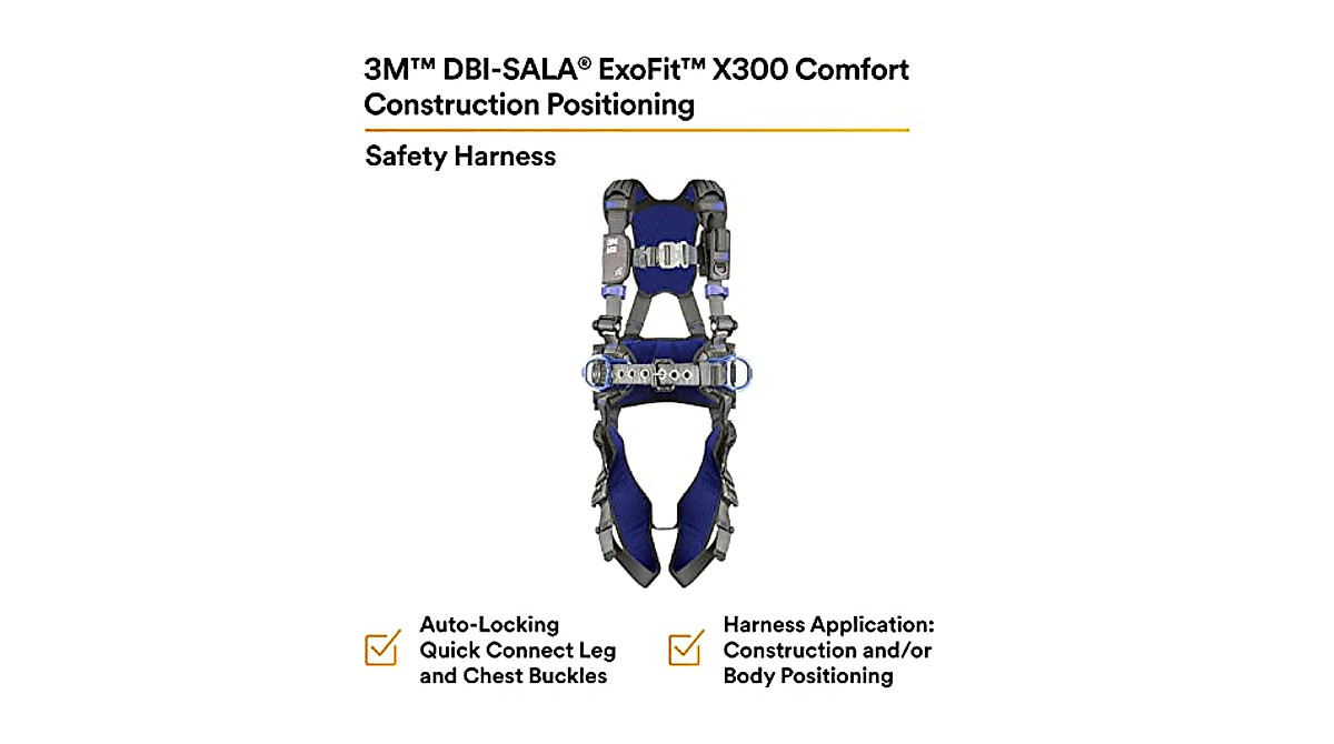 3M ExoFit X300 Safety Harness - Comfort & Security