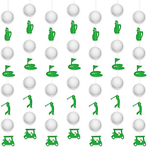 Golf Party Decorations Golf Ball Cart Hanging Garland Golf Birthday Party Decorations Golf Themed Birthday Baby Shower Party Decorations(7Pcs)