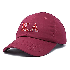 DALIX Kappa Alpha Order Fraternity Greek Letters Ball Cap Embroidered Hat in Maroon